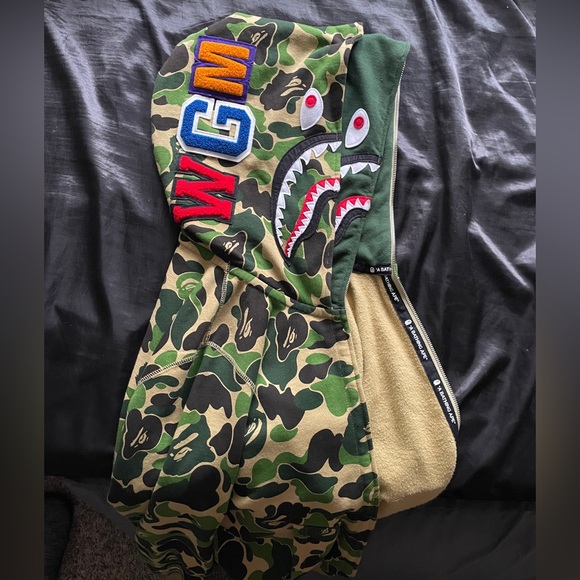 Bape | Jackets & Coats | Nwt Authentic Bape Abc Camo Double Shark Full ...